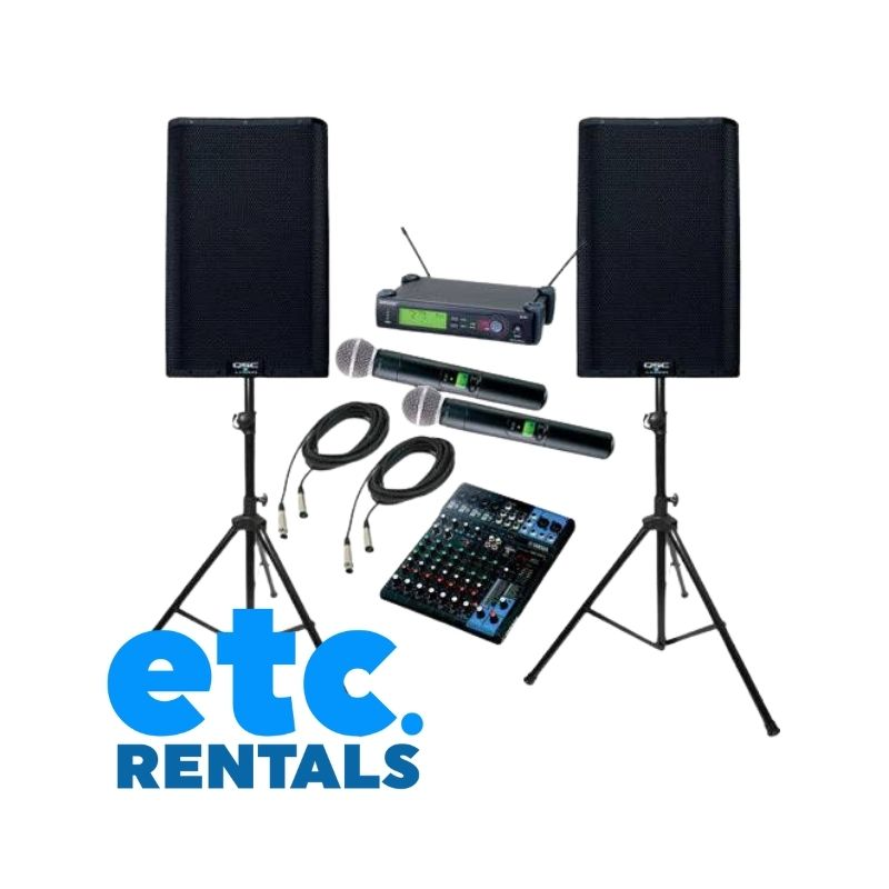 Rent Audio Packages. Speaker Packages. DJ Packages – ETC Rentals